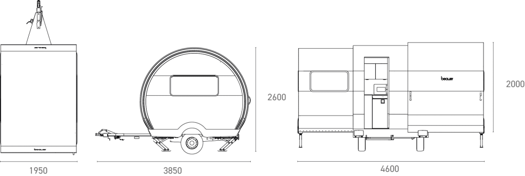 This cool Camper from Beauer expands like a telescope to 3 times its size