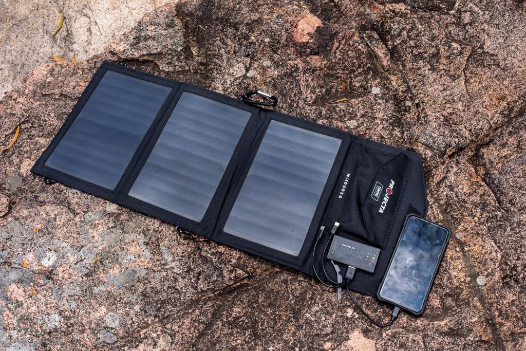 These portable folding solar panels let me charge devices for free