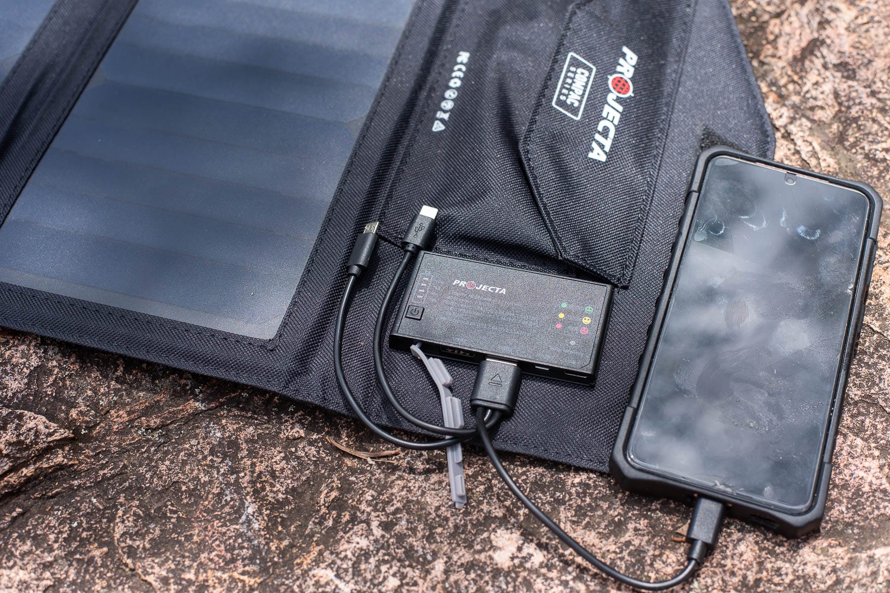 These portable folding solar panels let me charge devices for free