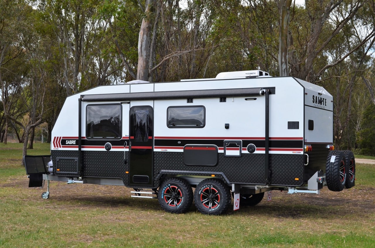 Salute Caravans Unlimited range - off road caravan spotlight