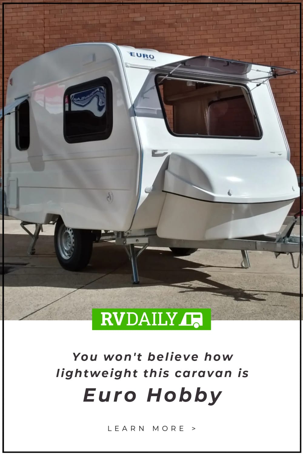 You won't believe how lightweight the new Euro Hobby caravan is