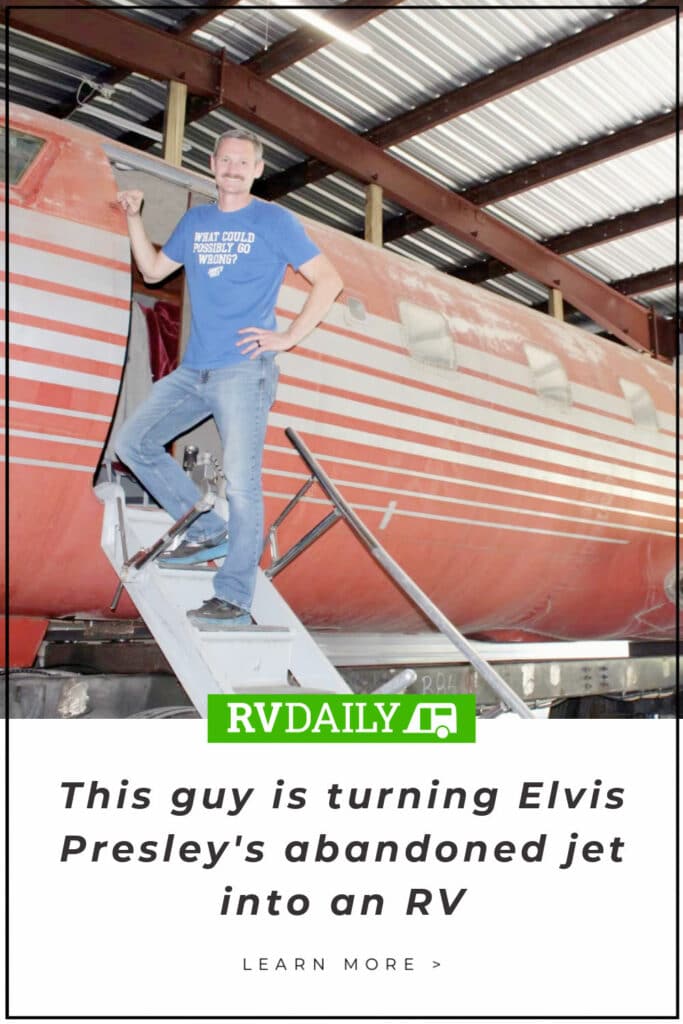 This guy is turning Elvis Presley's abandoned jet into an RV