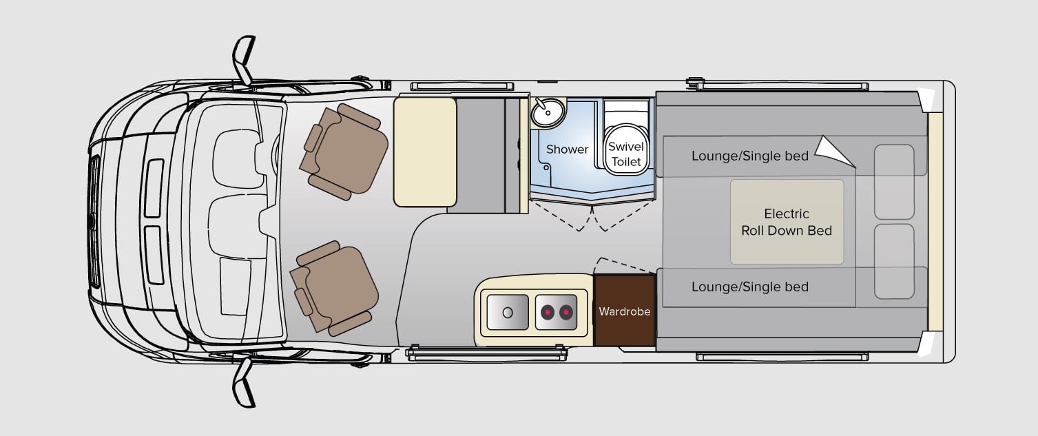 10 x motorhomes and campervans with an ensuite